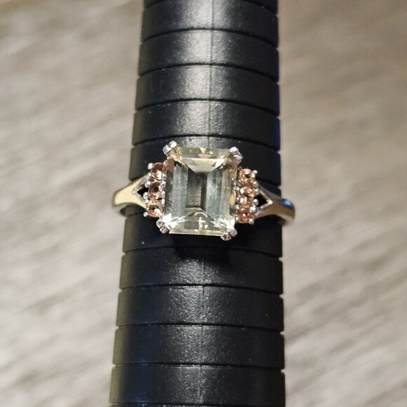 Sterling | Jewelry | 925 Sterling Silver Glass Stone Ring Size 15g 375g ...